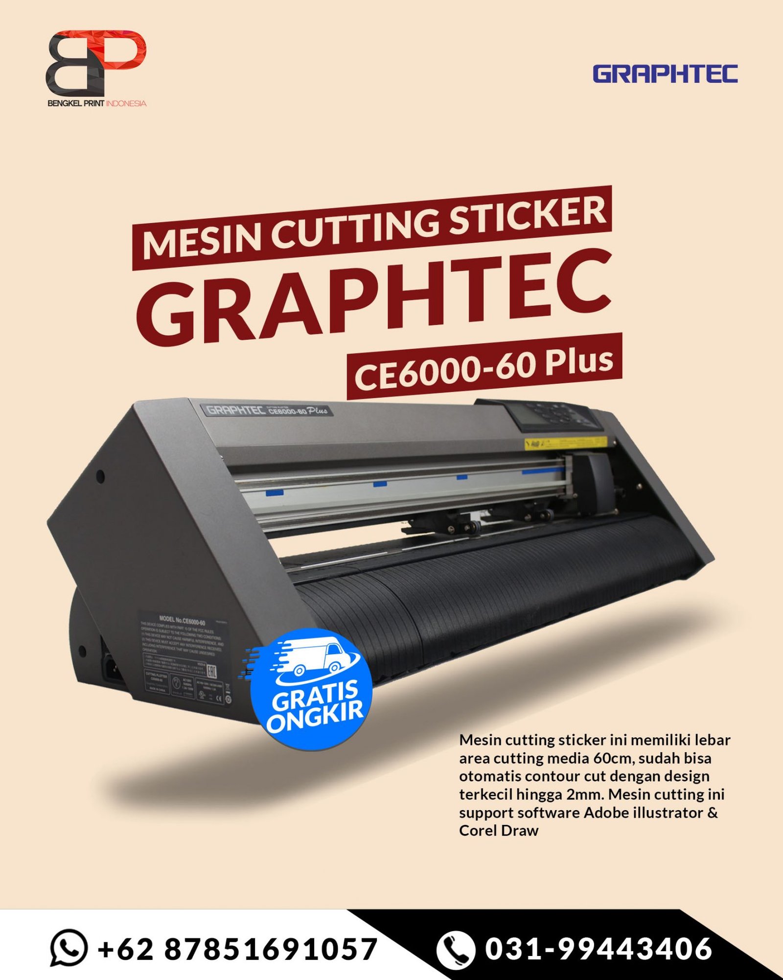 Jual Cutting Sticker Graphtec 60cm Murah Di SURABAYA