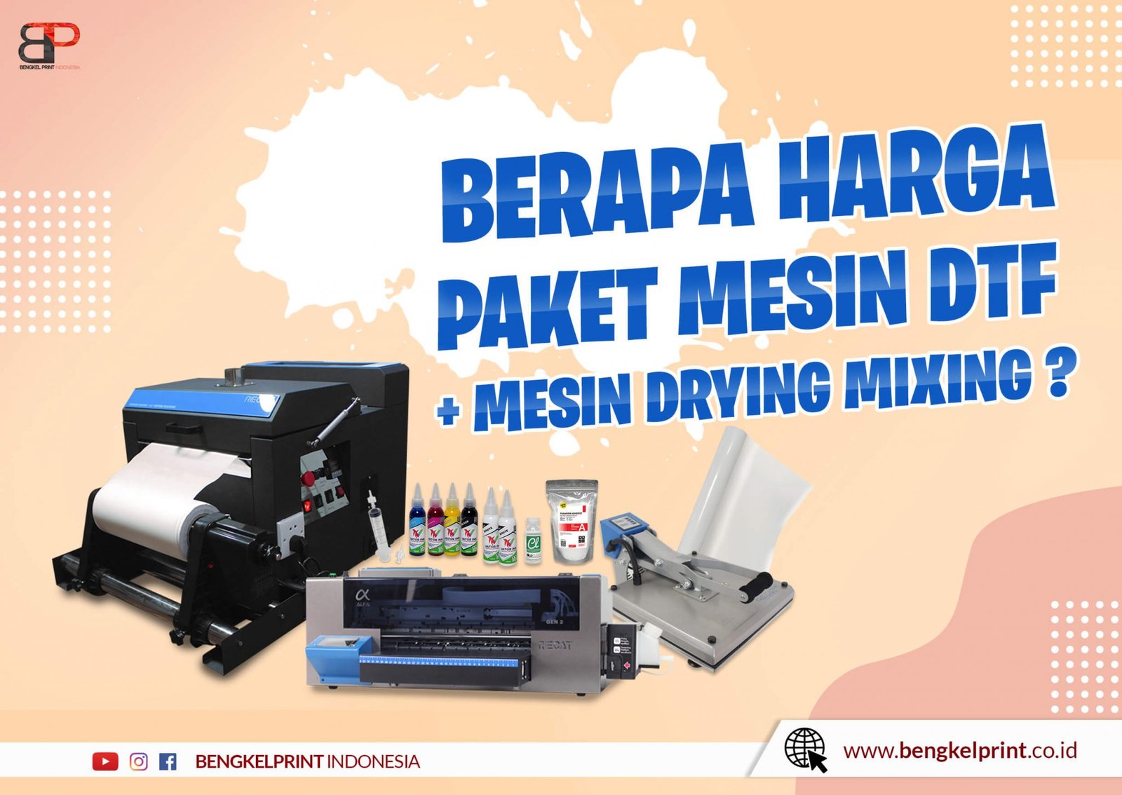 Paket Usaha Mesin DTF GEN 2 PLUS Mesin Drying Mixing – Bengkel Print ...