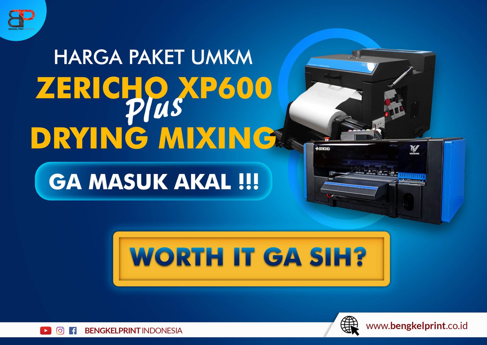 Paket Usaha Printer Zericho XP600 Plus Drying Mixing A3 – Bengkel Print Indonesia