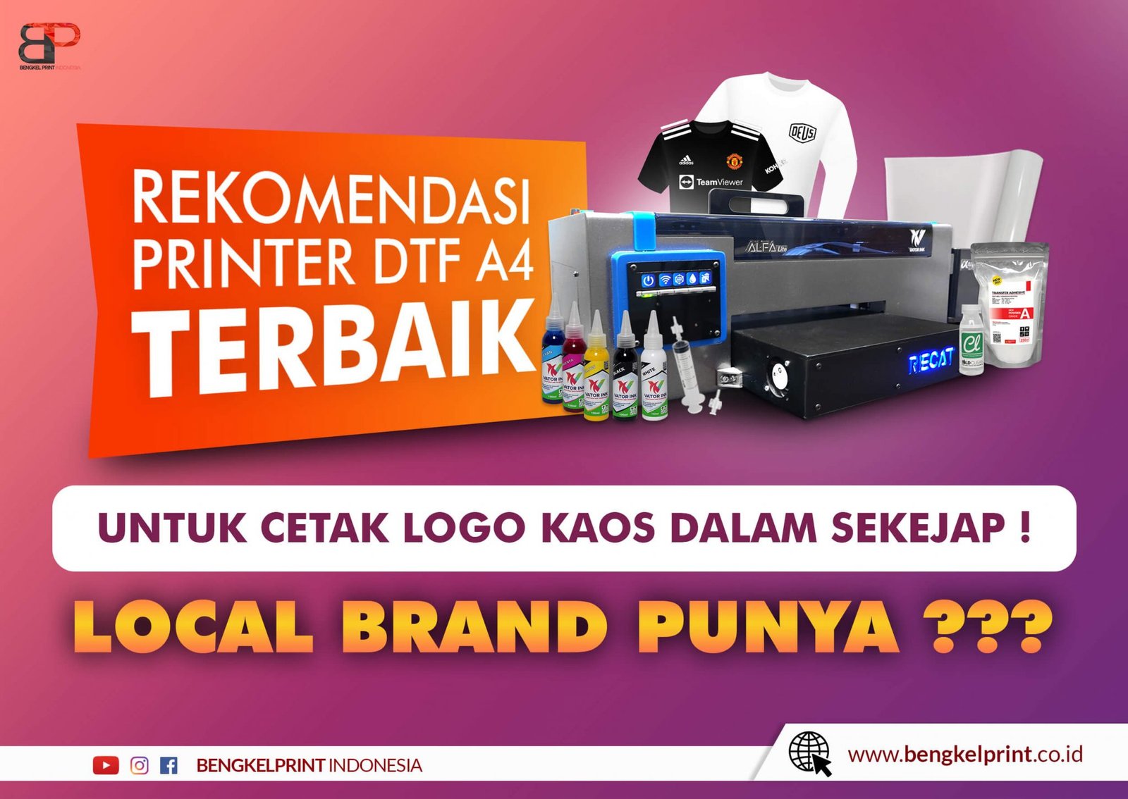 Printer DTF A4 Solusi Cetak Logo Custom Super Cepat – Bengkel Print Indonesia