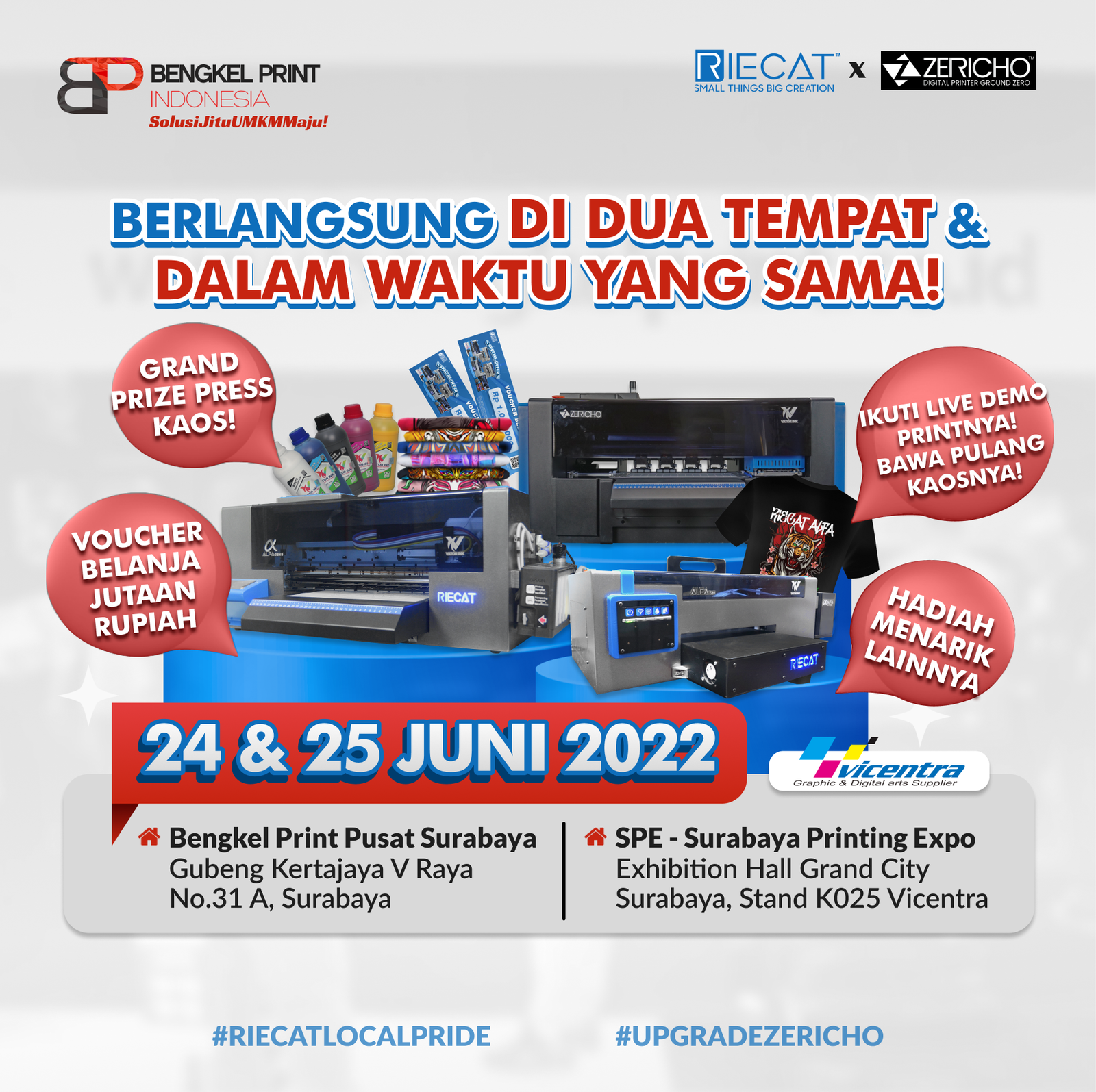 Pameran Printer DTF Terlengkap Bengkel Print Surabaya 2022