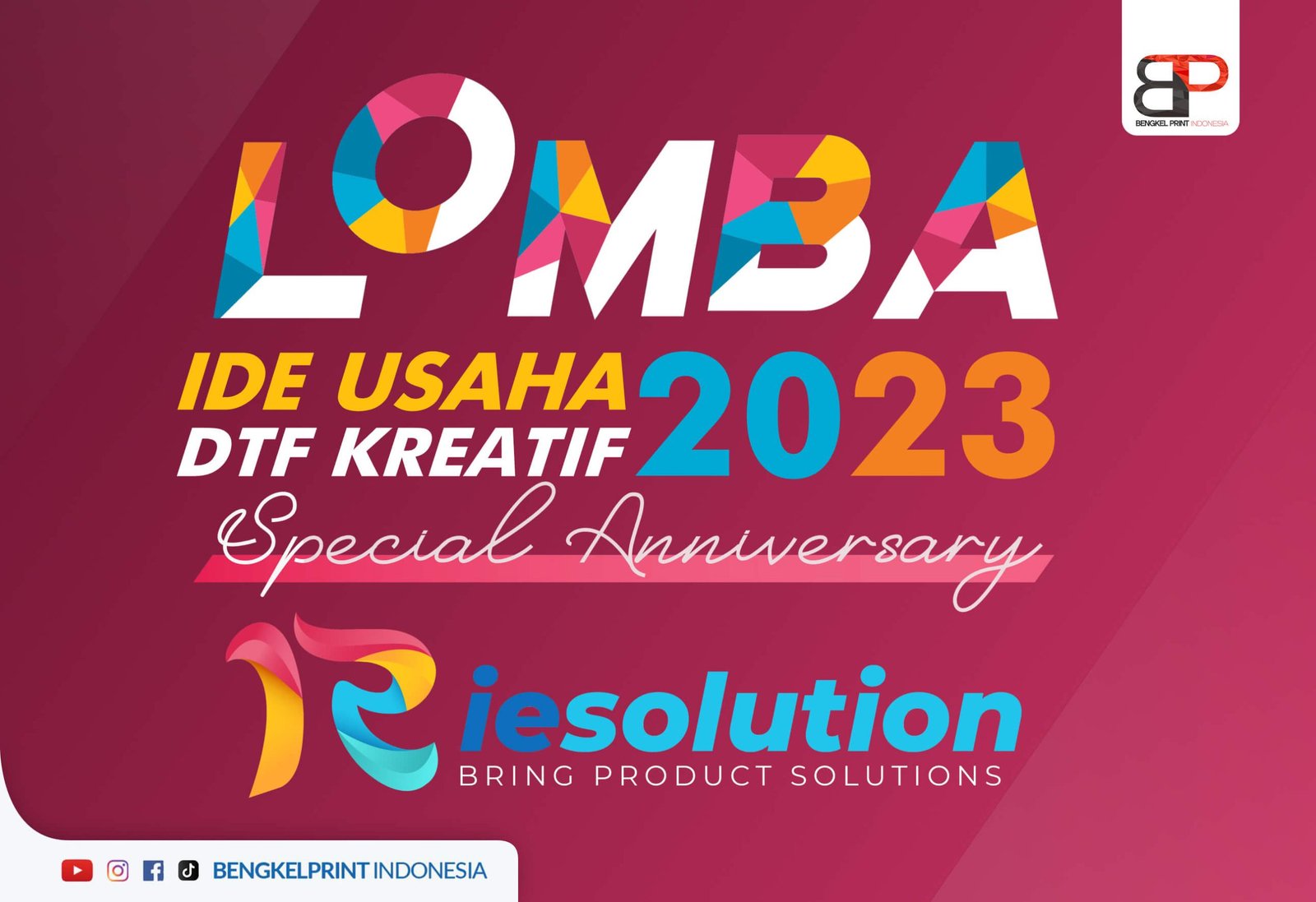 Lomba Ide Usaha DTF Ulang Tahun Bengkel Print 12th – Bengkel Print ...